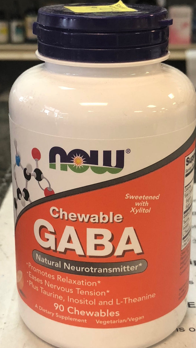 NOW GABA chewable:90 count – Sunrise Health Foods